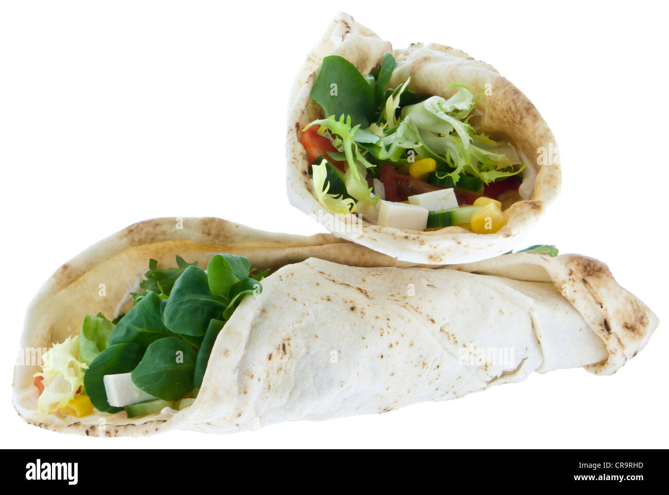 Wraps isolated on white background Stock Photo - Alamy