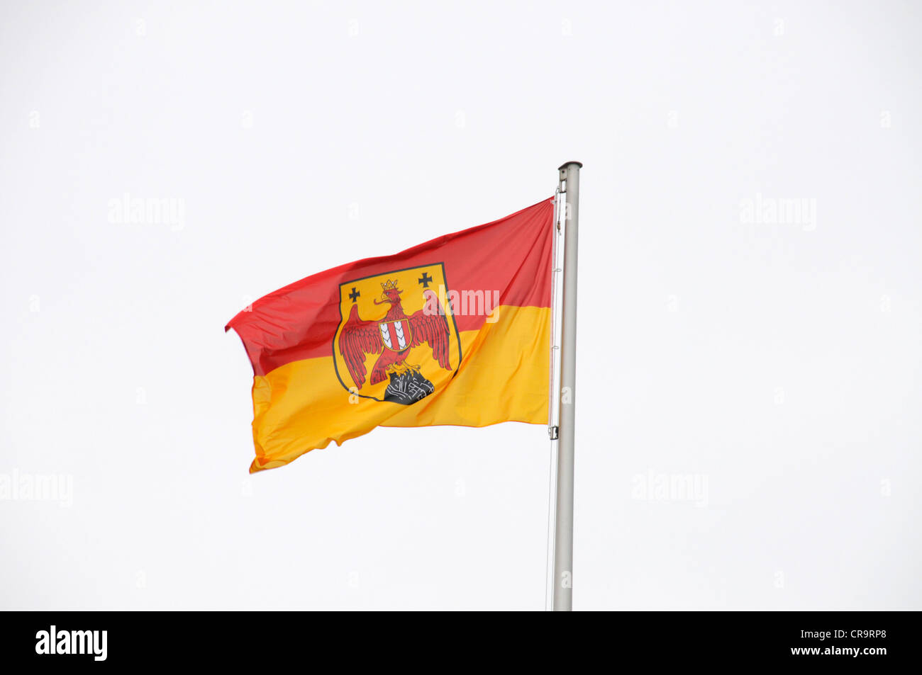 Austrian national flag flying from the Parliament building in Vienna ...