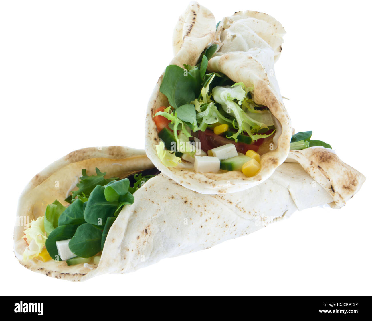 Wraps isolated on white background Stock Photo - Alamy