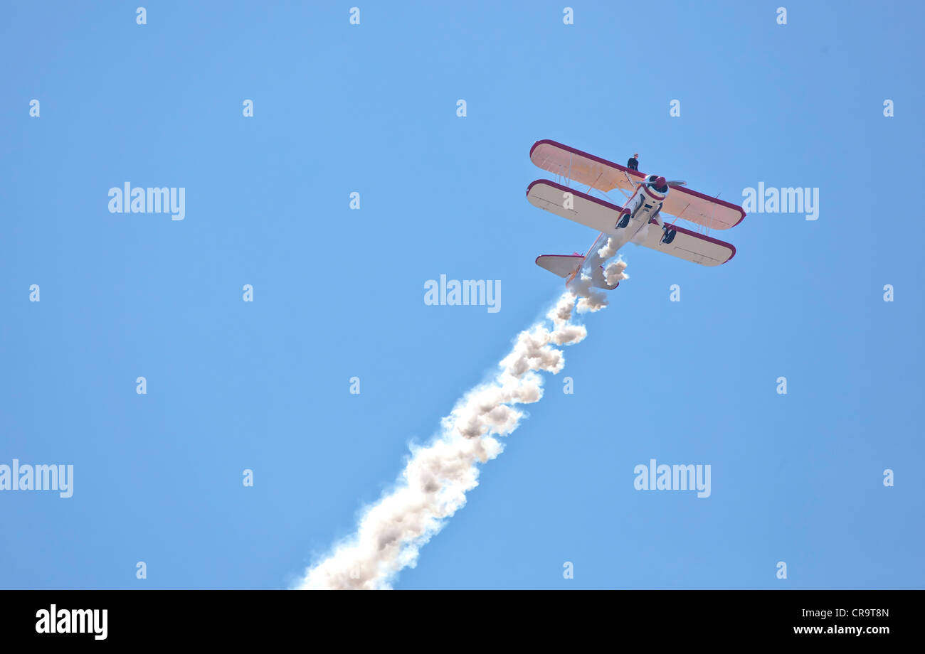 Jane Wicker; barnstorming aerobatic wing walker with her beautiful 450 ...