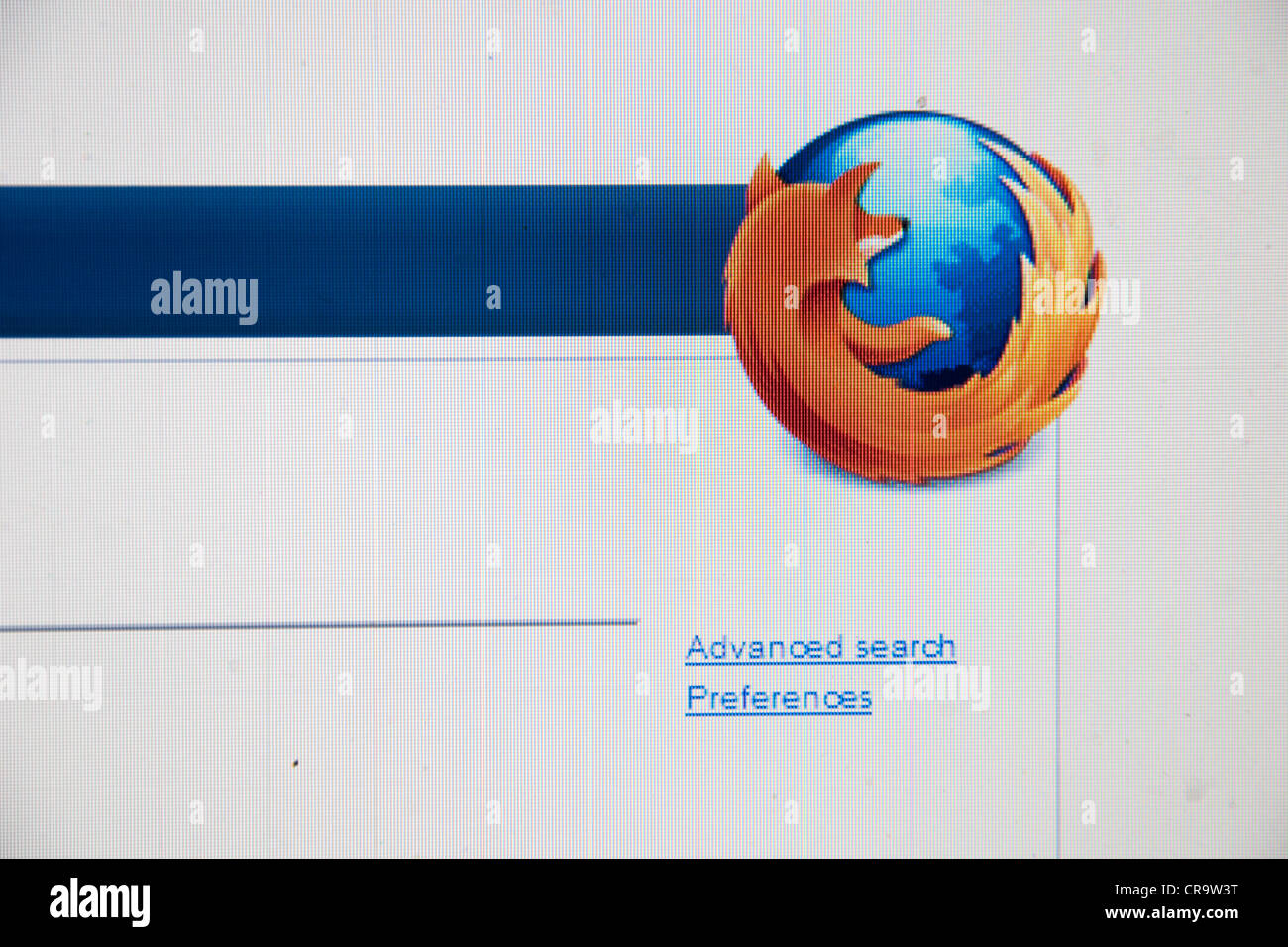 Firefox website detail photographed on a computer screen Stock Photo ...