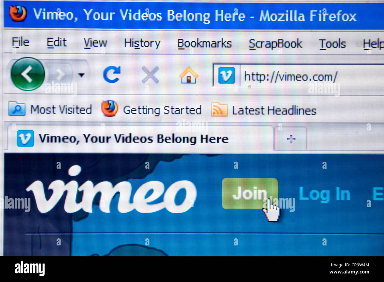 Vimeo website photographed on a computer screen Stock Photo - Alamy