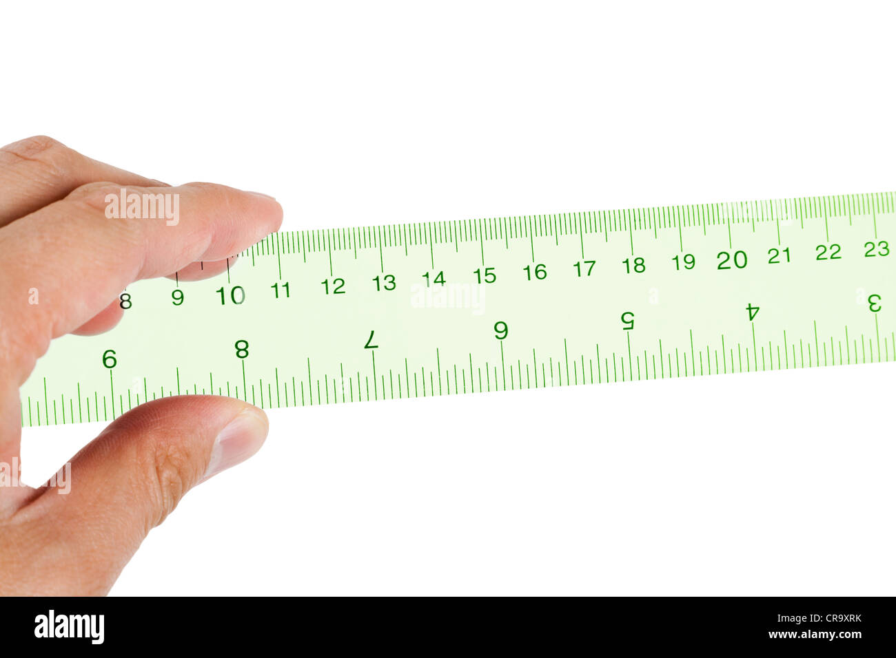 Plastic transparent Ruler with white background Stock Photo - Alamy