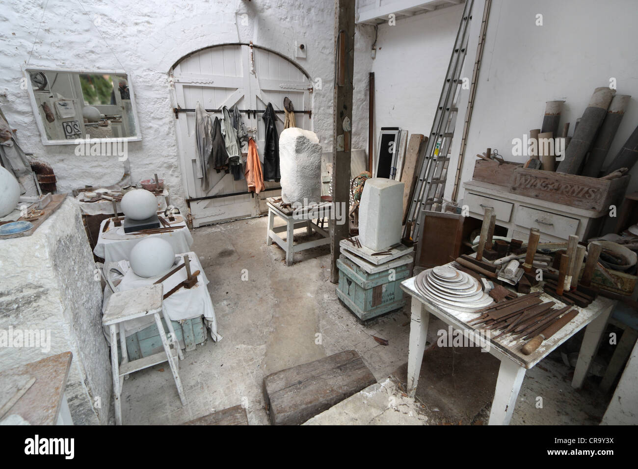 Artist's studio, Barbara Hepworth Museum and Sculpture Garden, St Ives ...