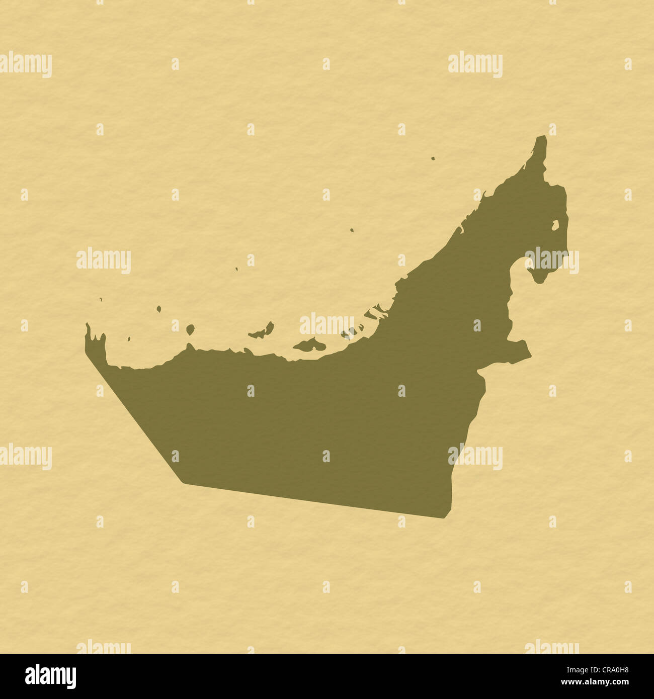 Political map of the United Arab Emirates with the several emerats ...