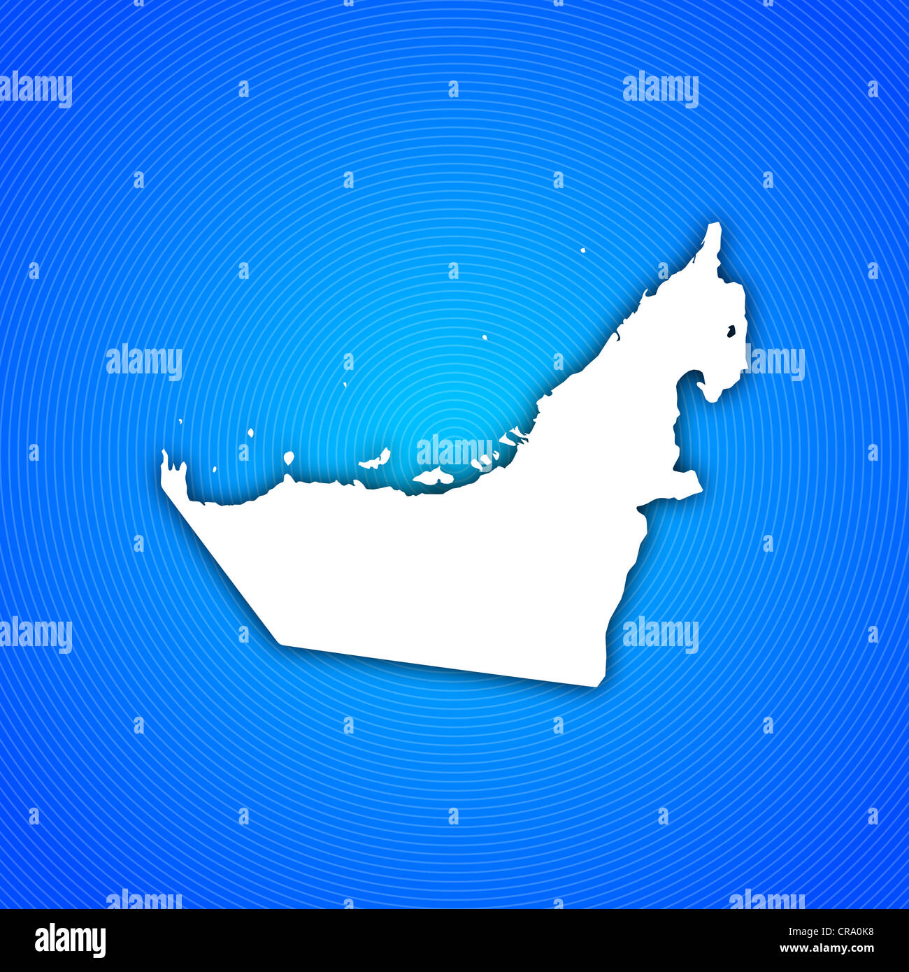 Political map of the United Arab Emirates with the several emerats ...