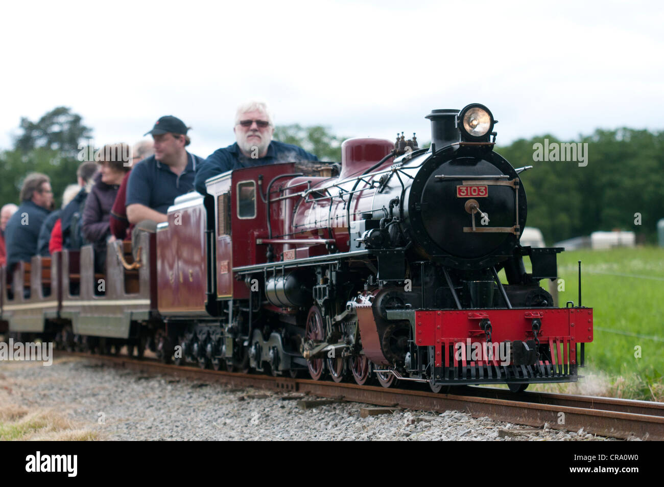 A miniature steam locomotive at Stapleford railway, UK Stock Photo - Alamy