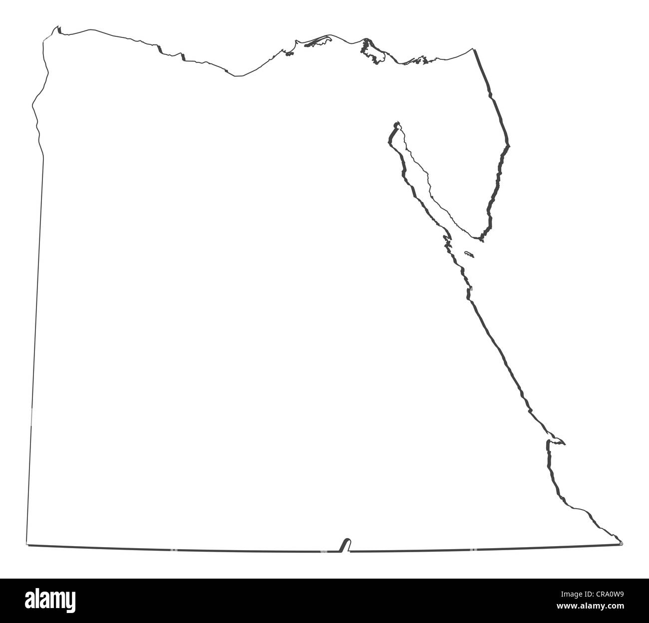Political map of Egypt with the several governorates Stock Photo - Alamy