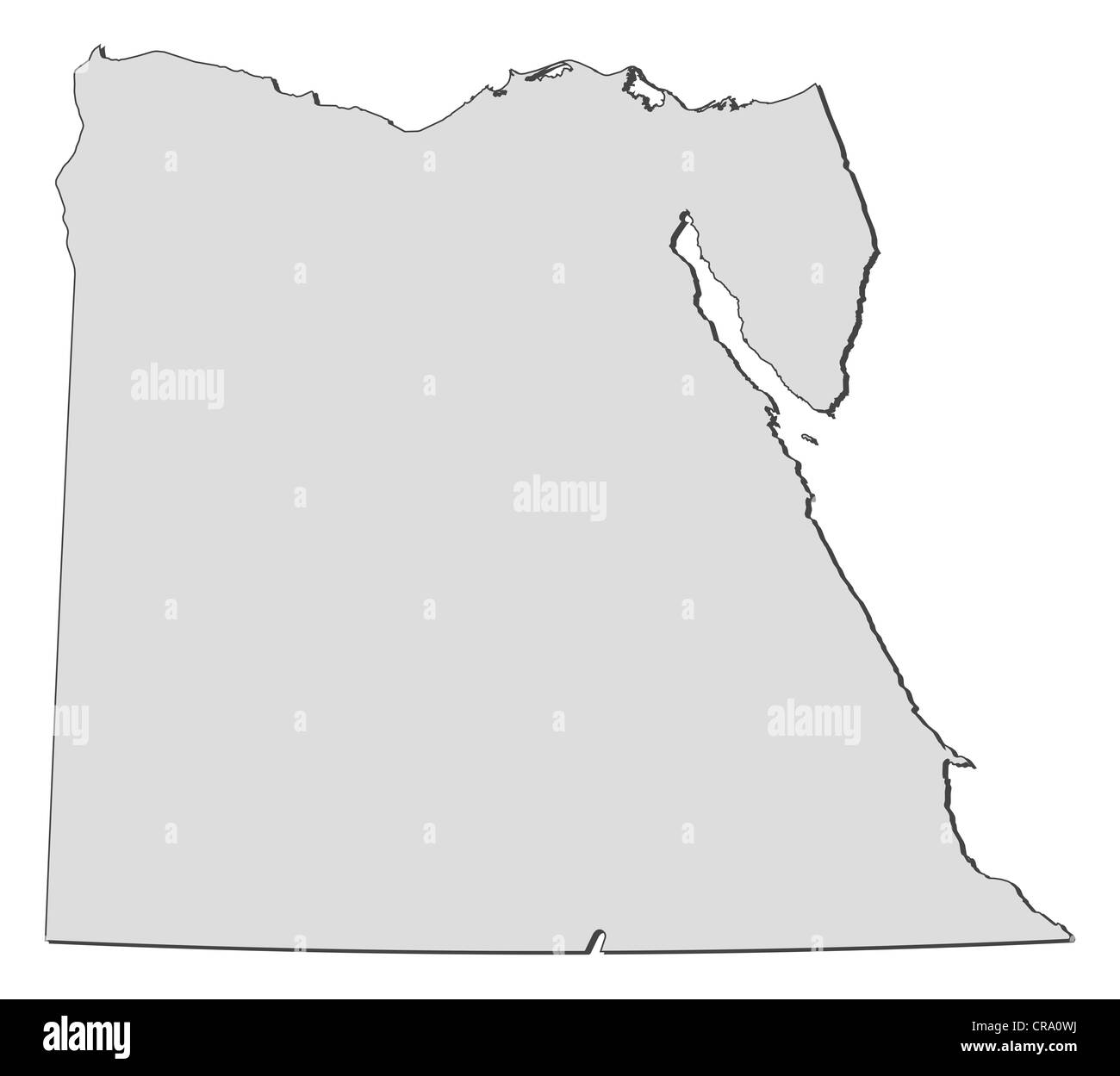 Political map of Egypt with the several governorates Stock Photo - Alamy
