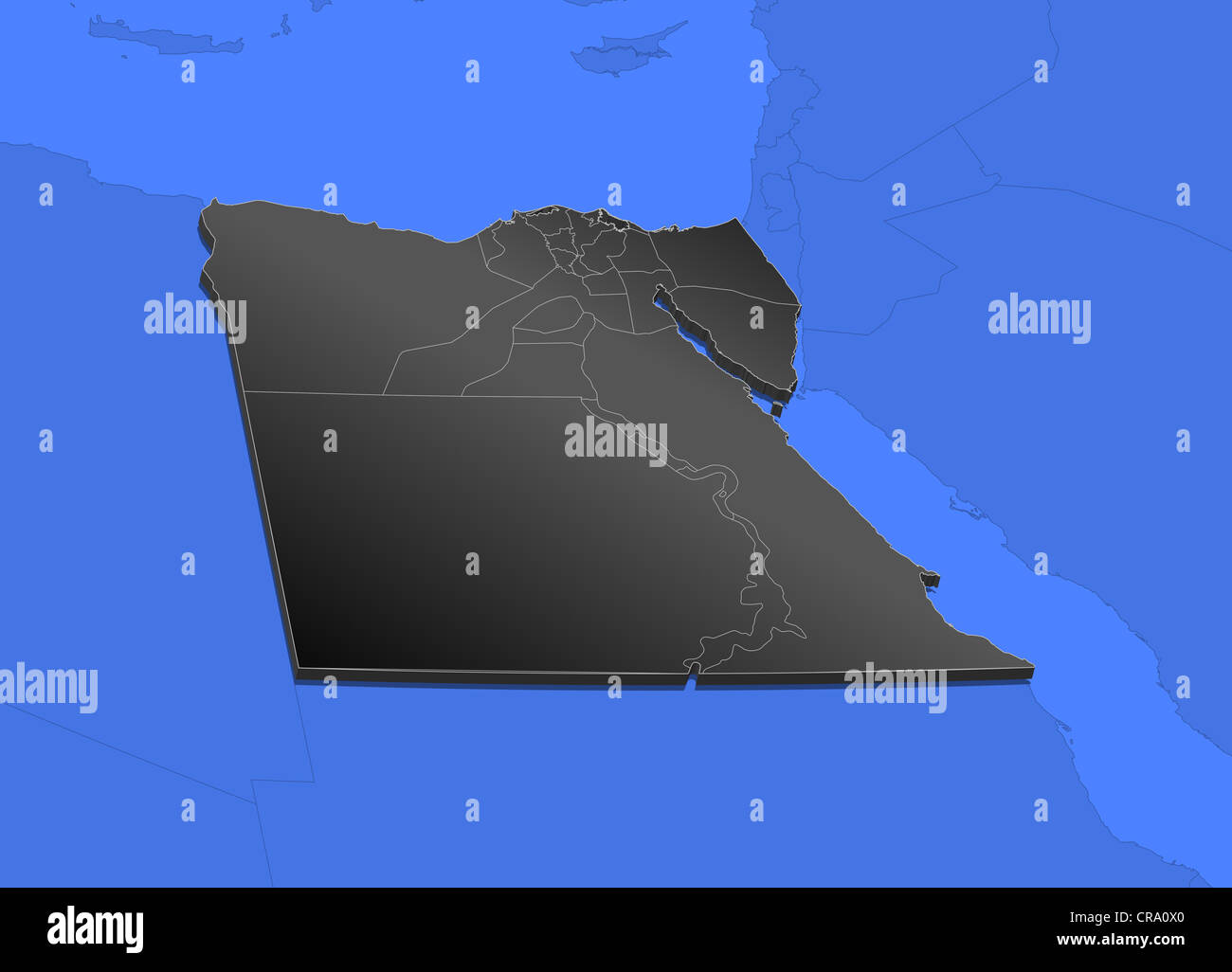 Political map egypt several governorates hi-res stock photography and ...