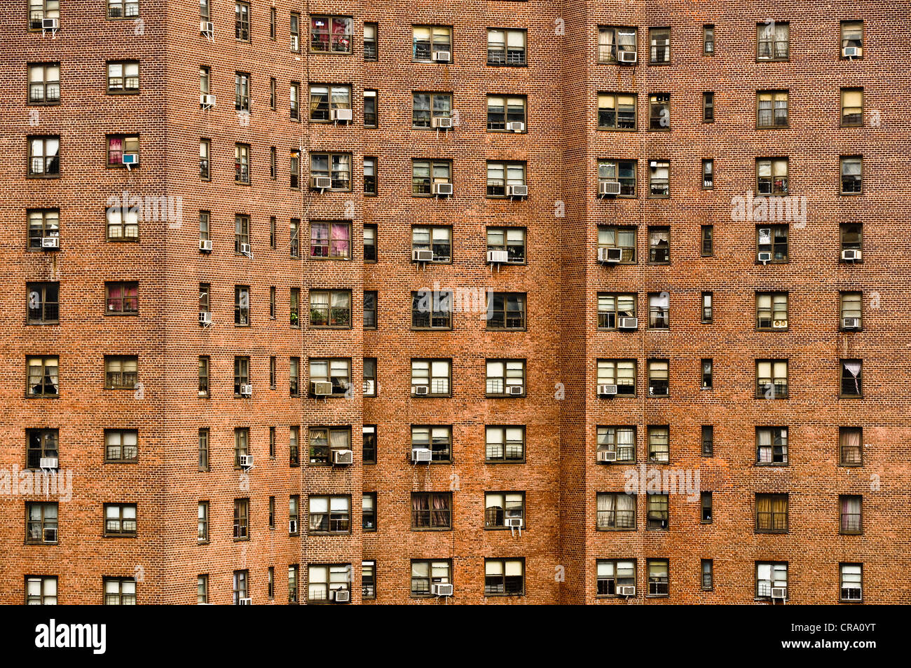 Residential building windows in New York Manhattan Stock Photo - Alamy