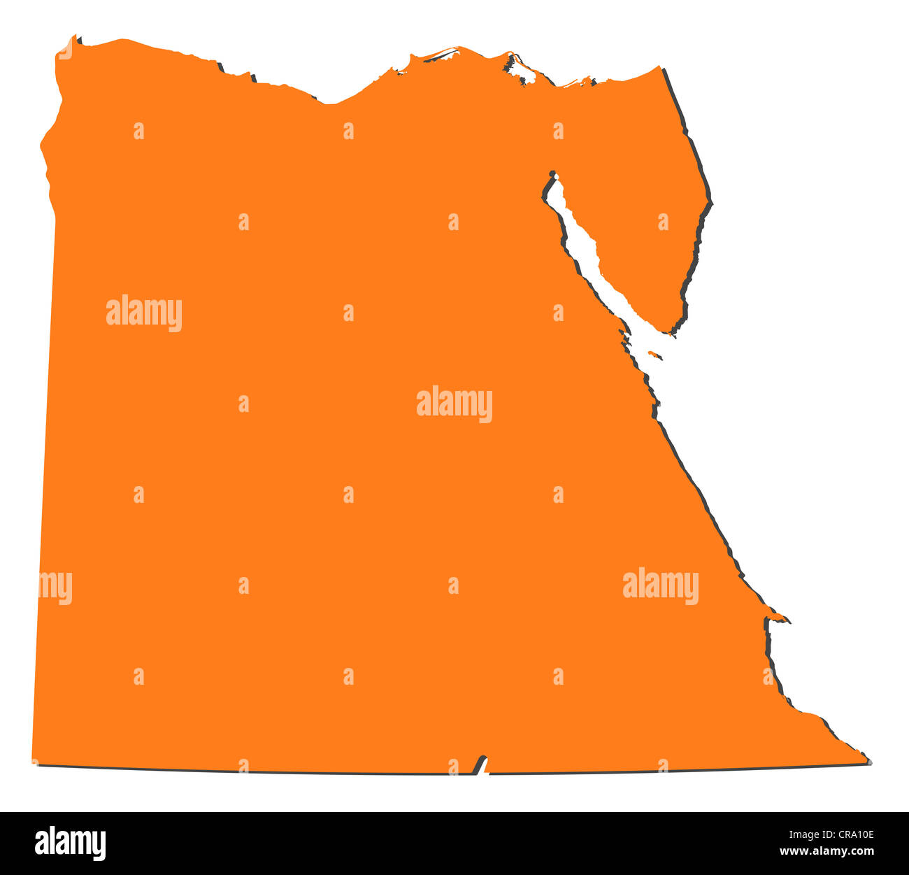 Political map of Egypt with the several governorates Stock Photo - Alamy