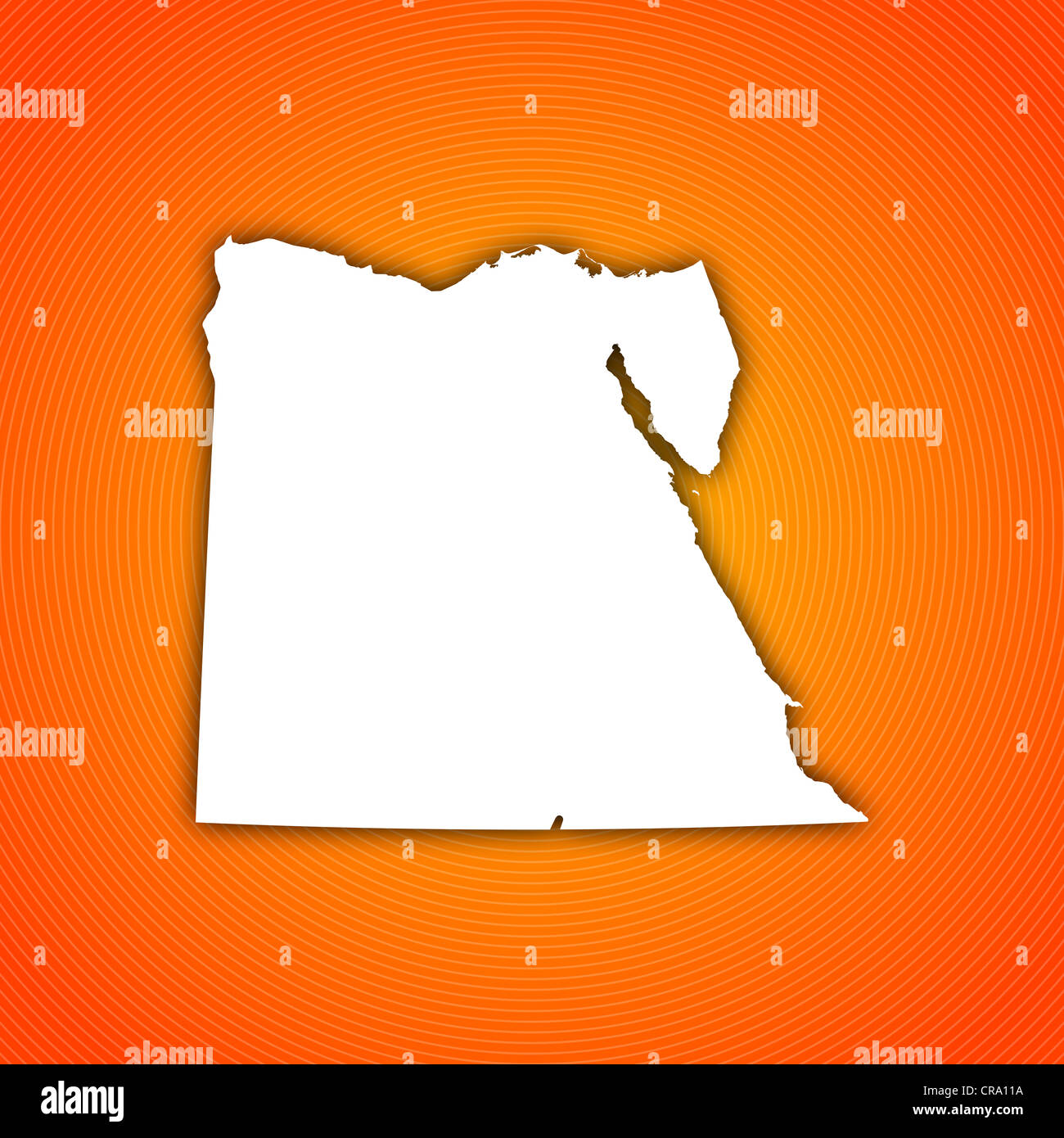 Political map of Egypt with the several governorates Stock Photo - Alamy
