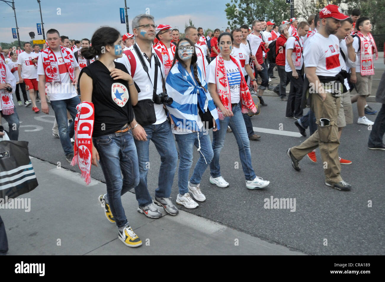 Greece football fans street hi-res stock photography and images - Alamy
