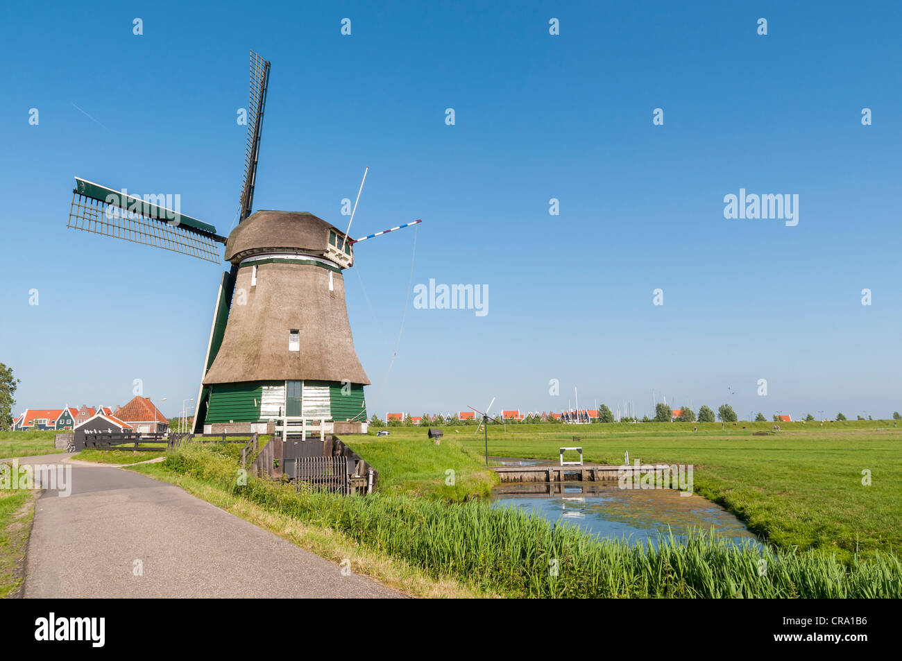 Katwoude windmill in Volendam, Holland, in a bright sunny day Stock ...