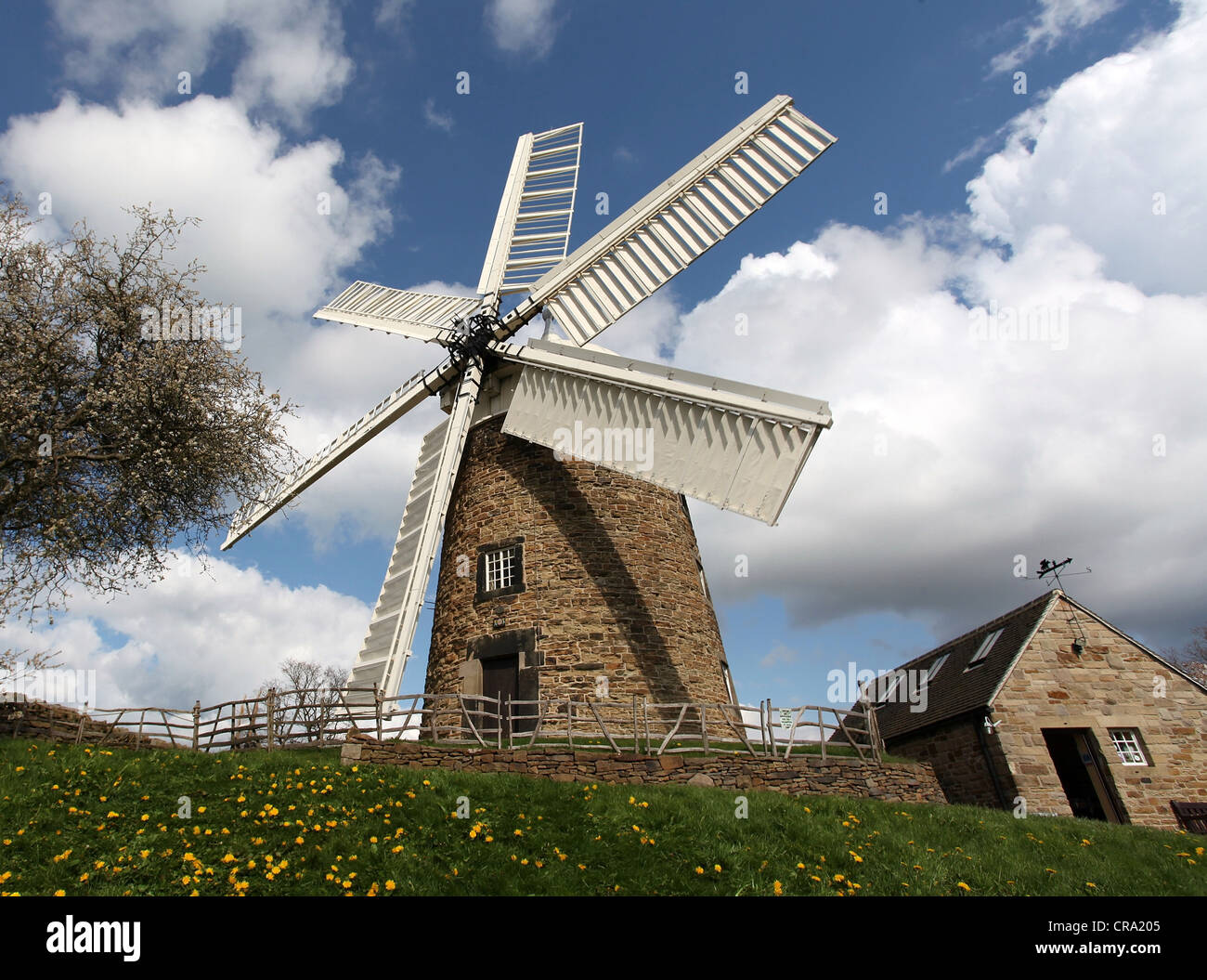 Heage Working Windmill in the Derbyshire Peak District Stock Photo - Alamy