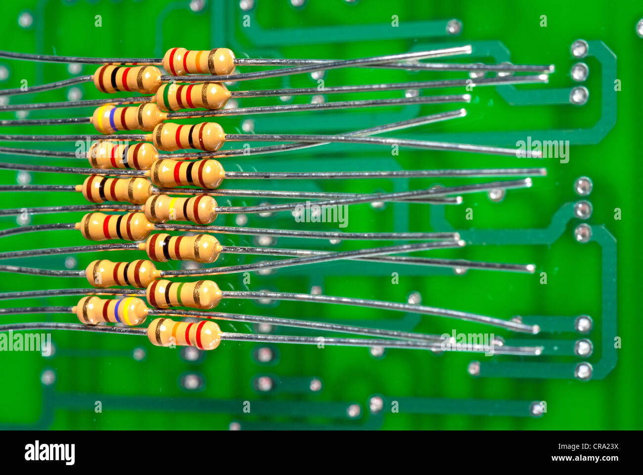 Fifteen resistors aligned in a pattern Stock Photo - Alamy