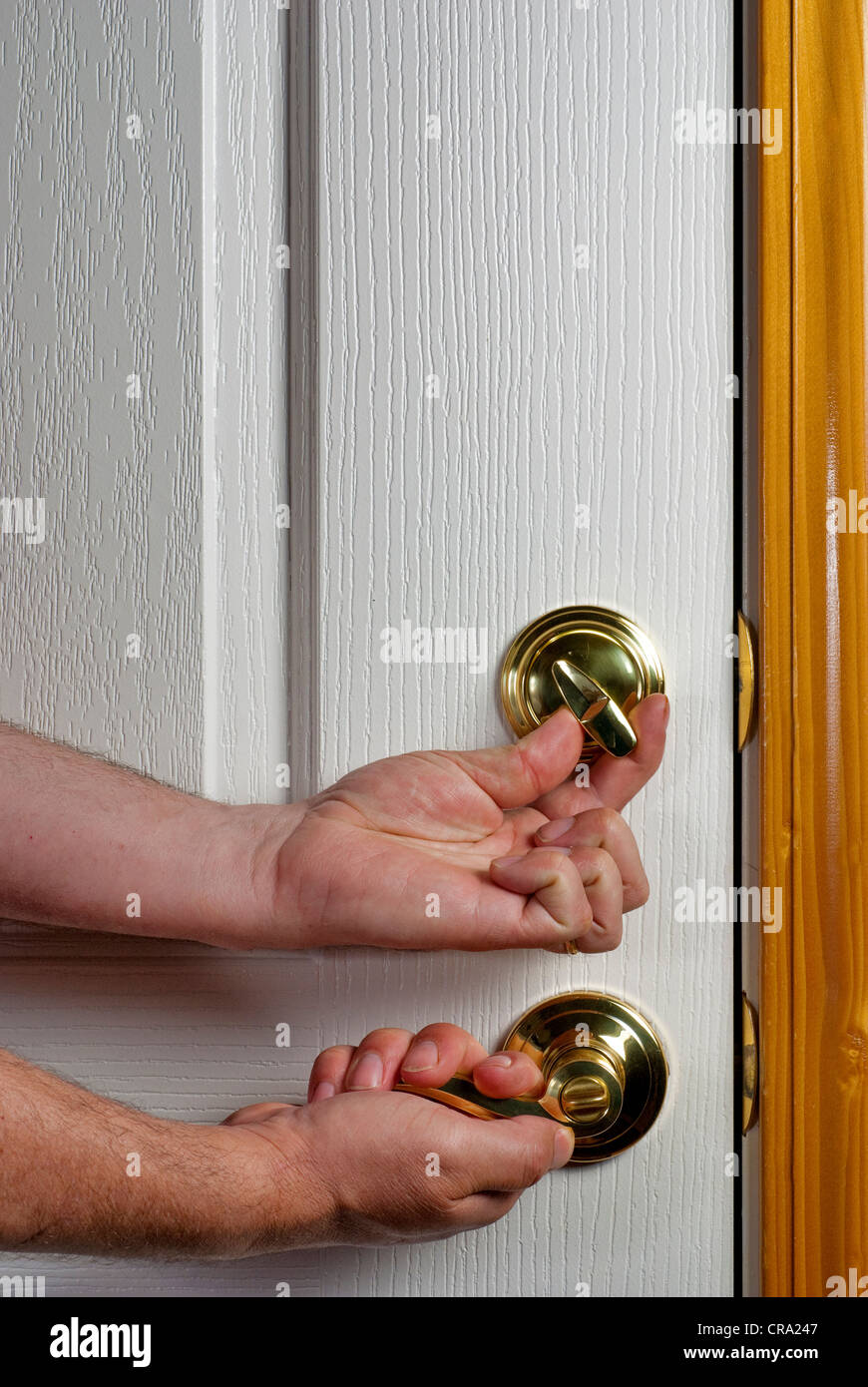 Stay safe and Lock your doors Stock Photo - Alamy