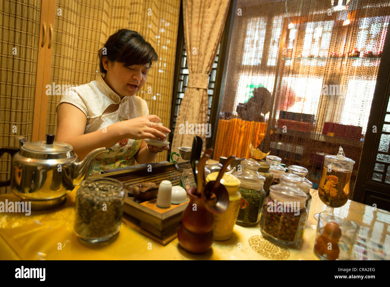 Chinese tea ceremony and tea tasting, China Stock Photo - Alamy