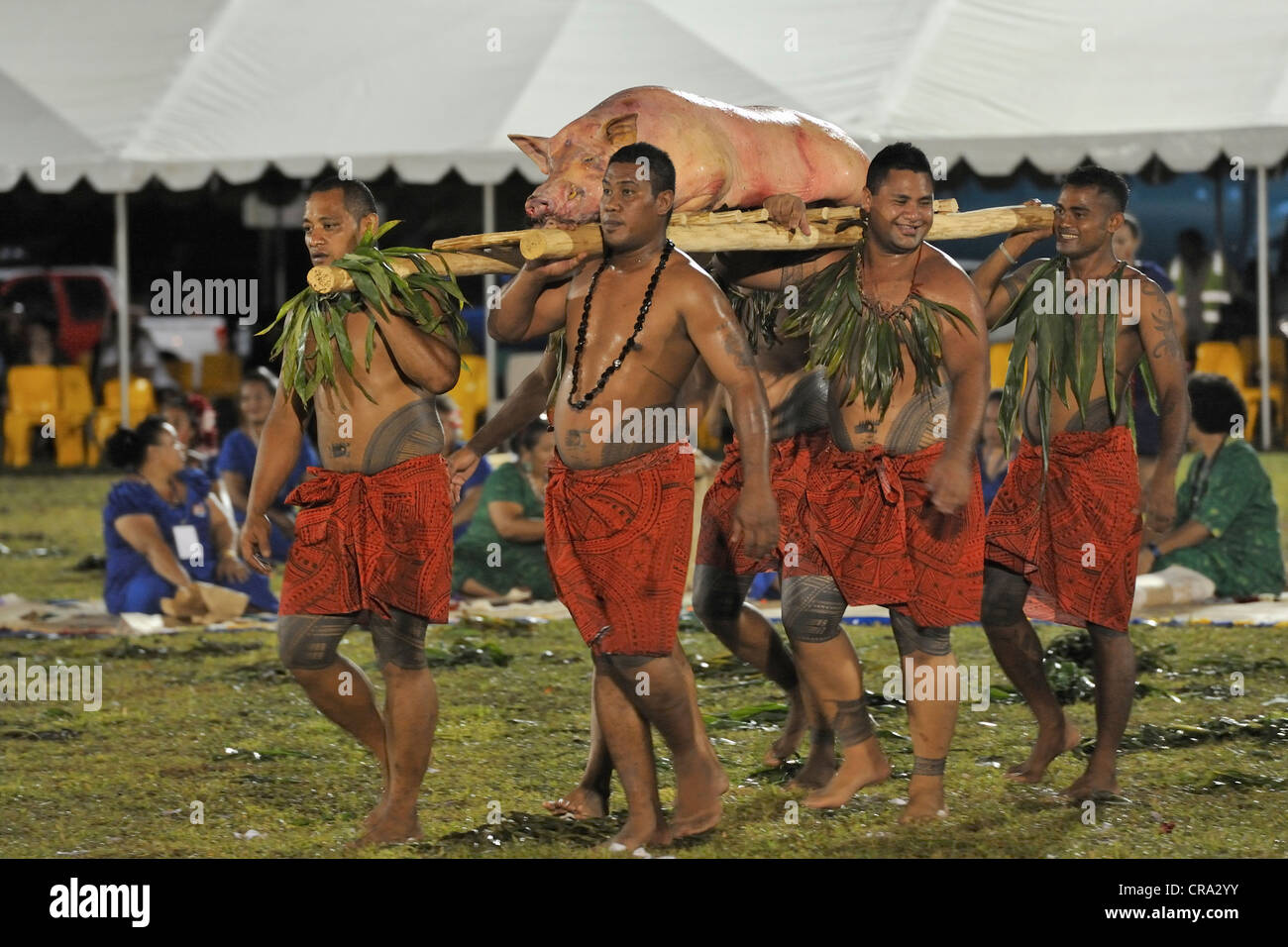 Gifts are brought forward, including many pigs, day one of the ...