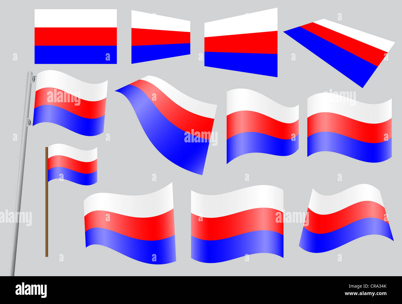 set of flags of Russia illustration Stock Photo - Alamy