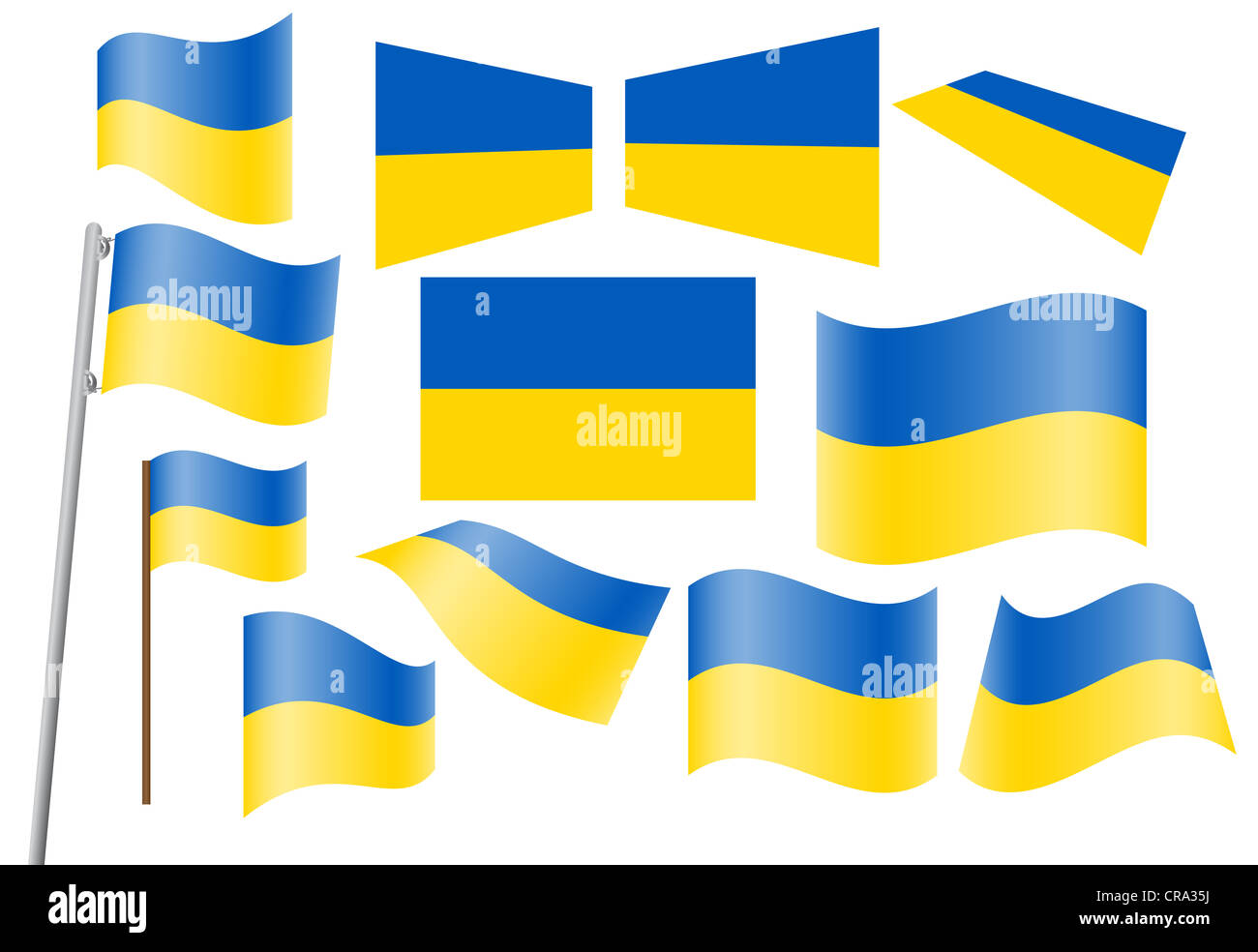 set of flags of Ukraine illustration Stock Photo - Alamy
