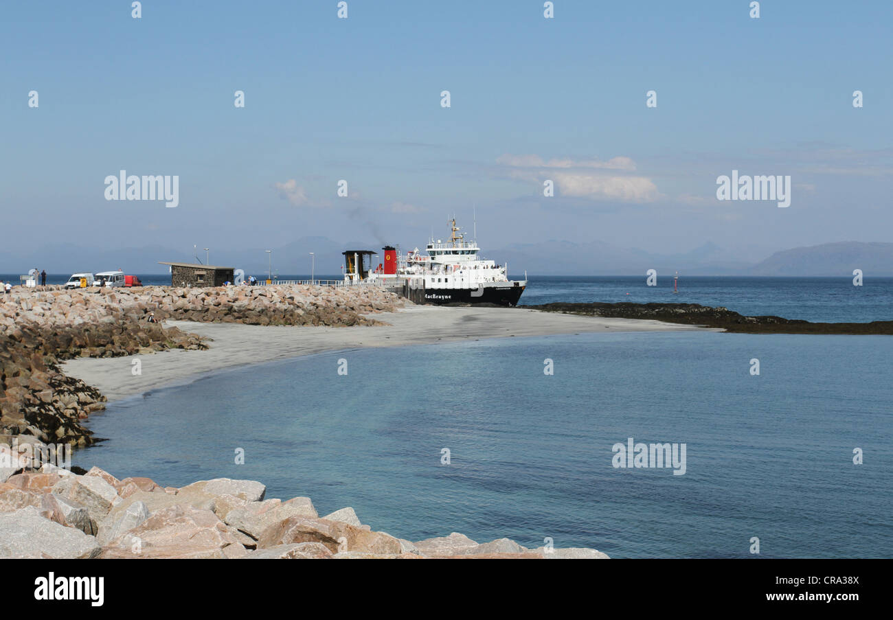 Calmac ferry at pier Isle of Eigg Scotland May 2012 Stock Photo - Alamy
