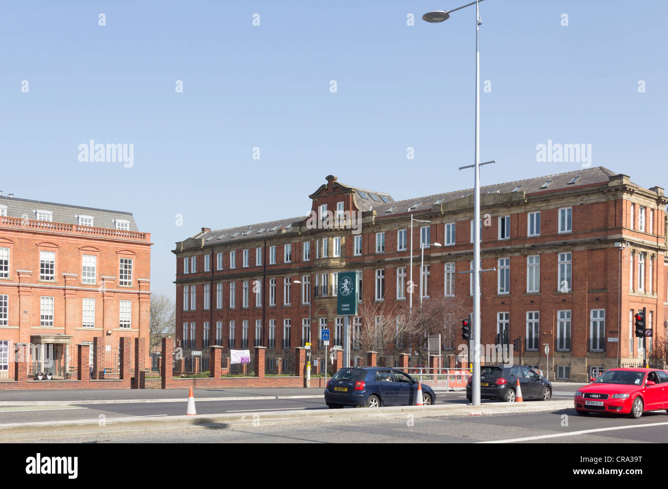 The Cresent, Salford with Salford University's Adelphi House to the ...