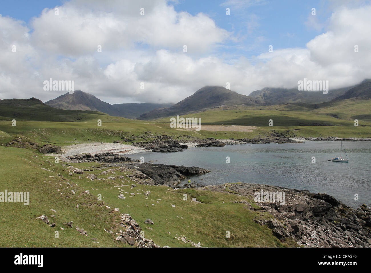 peaks of Isle of Rum Scotland May 2012 Stock Photo - Alamy
