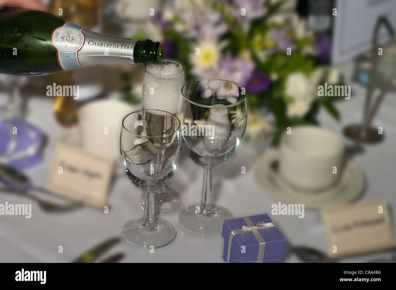 Pouring the toast Stock Photo - Alamy