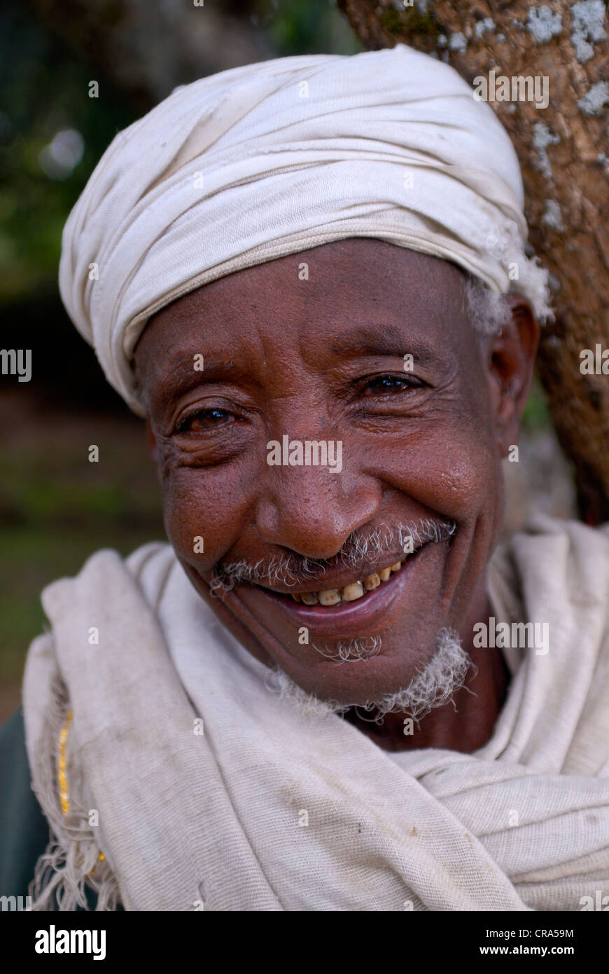Friendly Orthodox monk, portrait, at Lake Tana, Ethiopia, Africa Stock ...