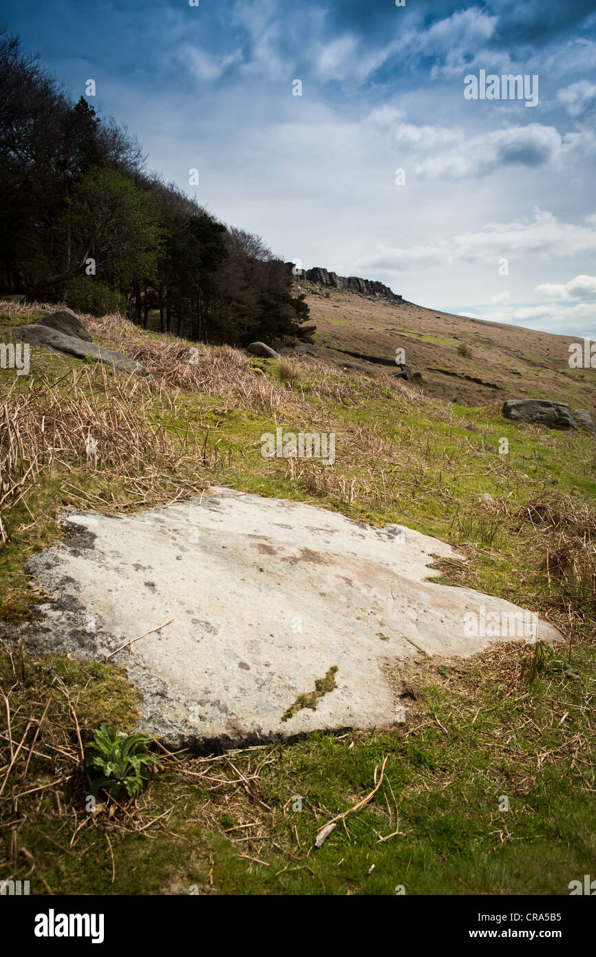 Stanage Edge in the Peak District. The longest gritstone edge in ...
