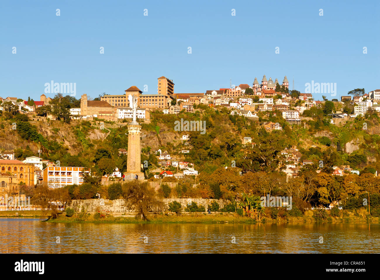 Anosy Lake, behind the historic district of Antananarivo, capital of ...