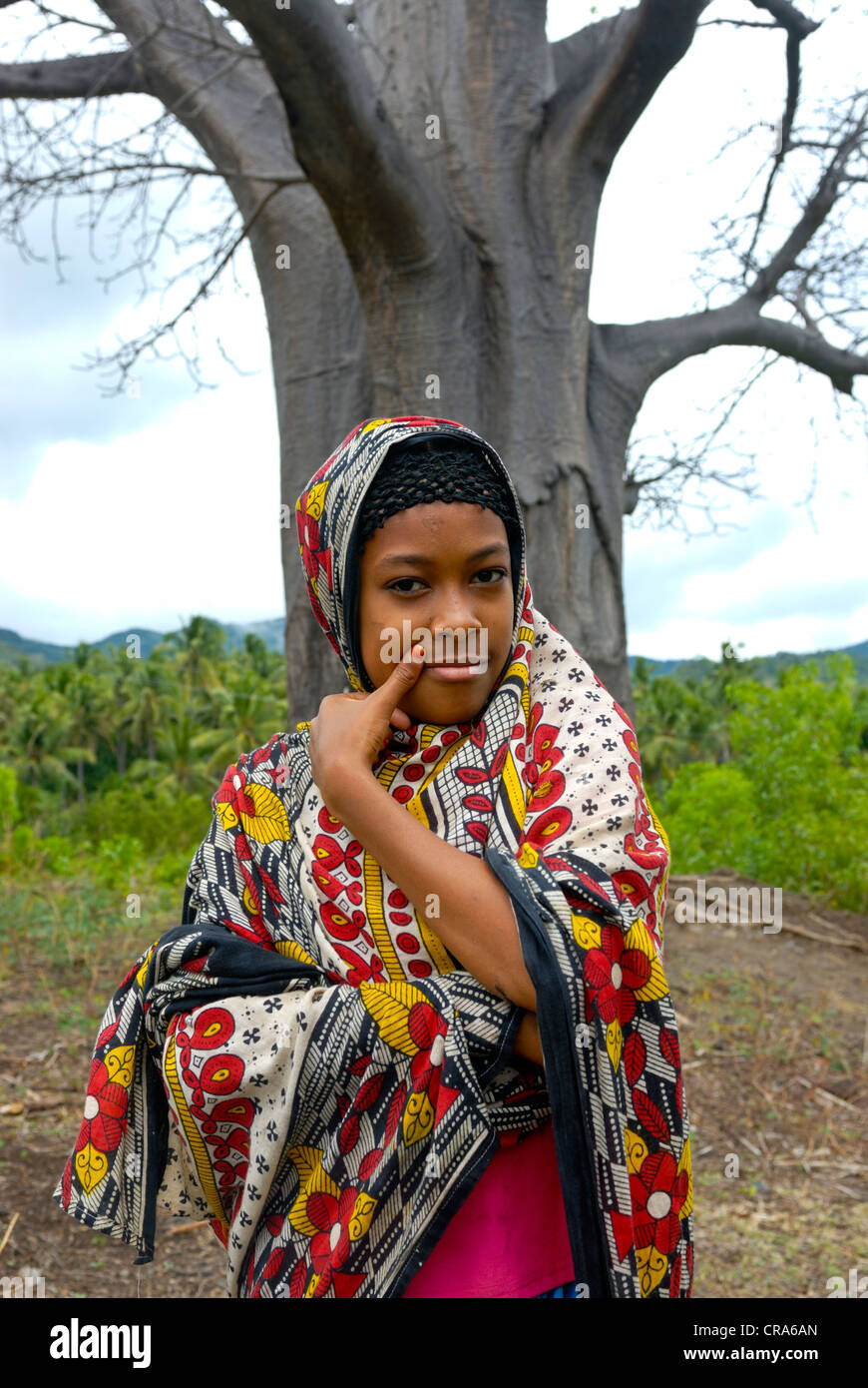 Friendly young girl, Moheli, Comoros, Africa Stock Photo - Alamy
