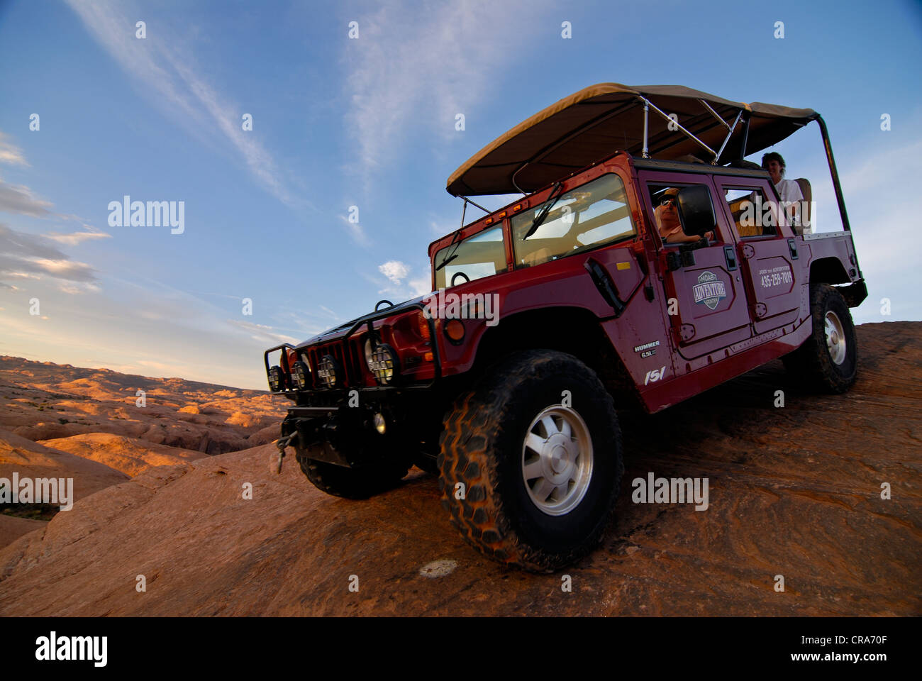 Hummer vehicle on the Slickrock Trail, Moab, Utah, USA, America Stock ...
