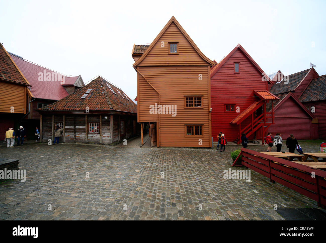 Wooden houses, Bryggen, historic district of Bergen, Unesco World ...
