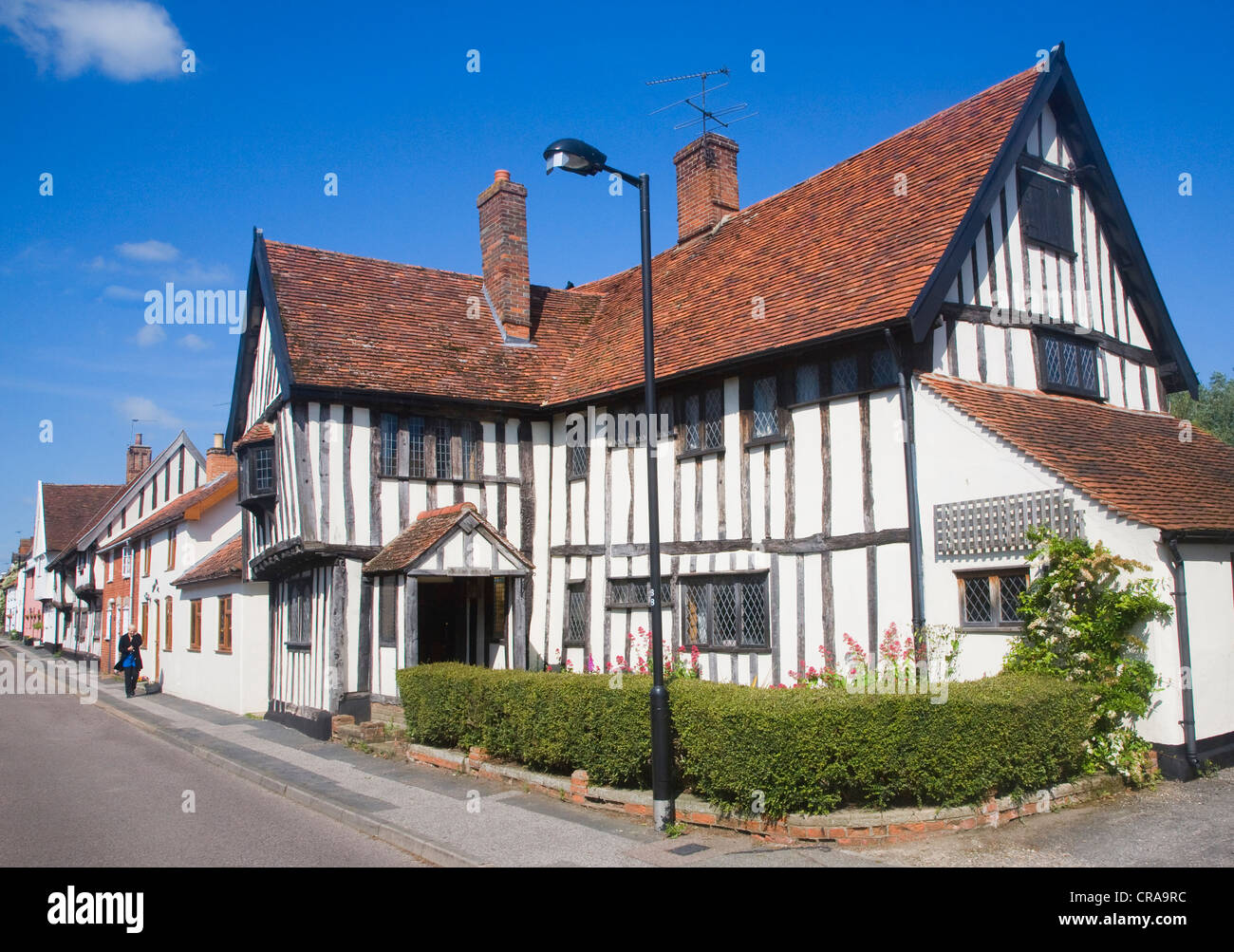 Historic timbered village houses mendlesham hi-res stock photography ...