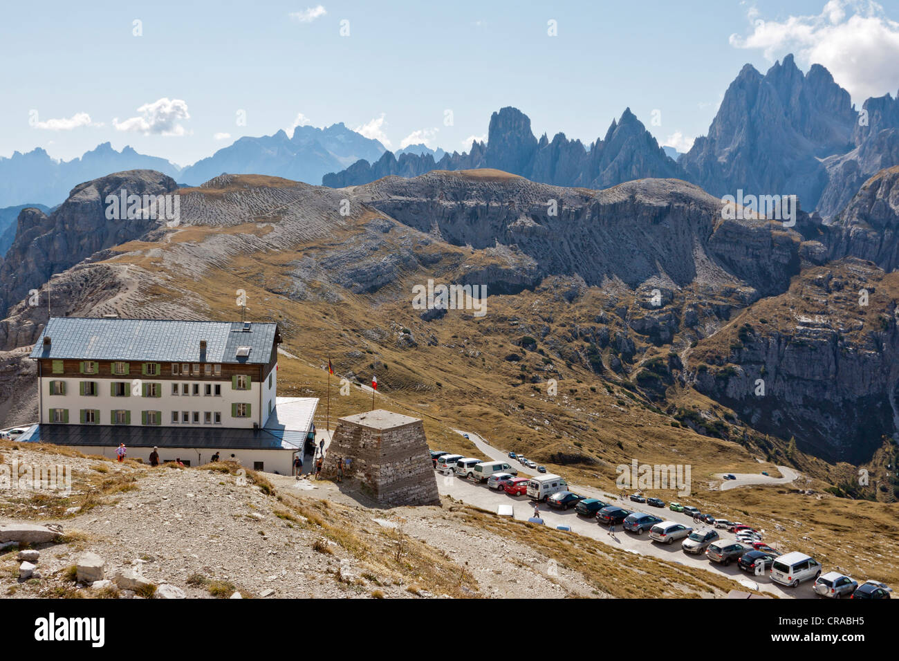 Refugio Auronzo, Tre Cime di Lavaredo or Drei Zinnen peaks, Gruppo dei ...