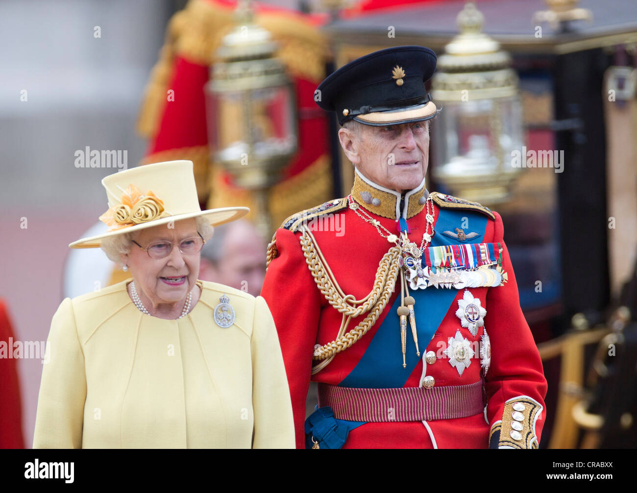 Britain's Queen Elizabeth II attends the Trooping of the Colours ...