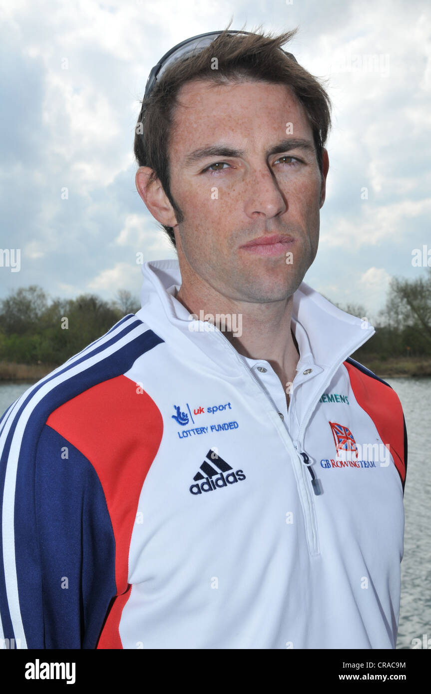 Mark Hunter MBE at the Redgrave-Pinsent Rowing Lake, River Thames ...