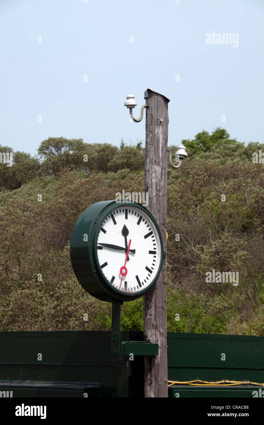 old type of station clock Stock Photo - Alamy