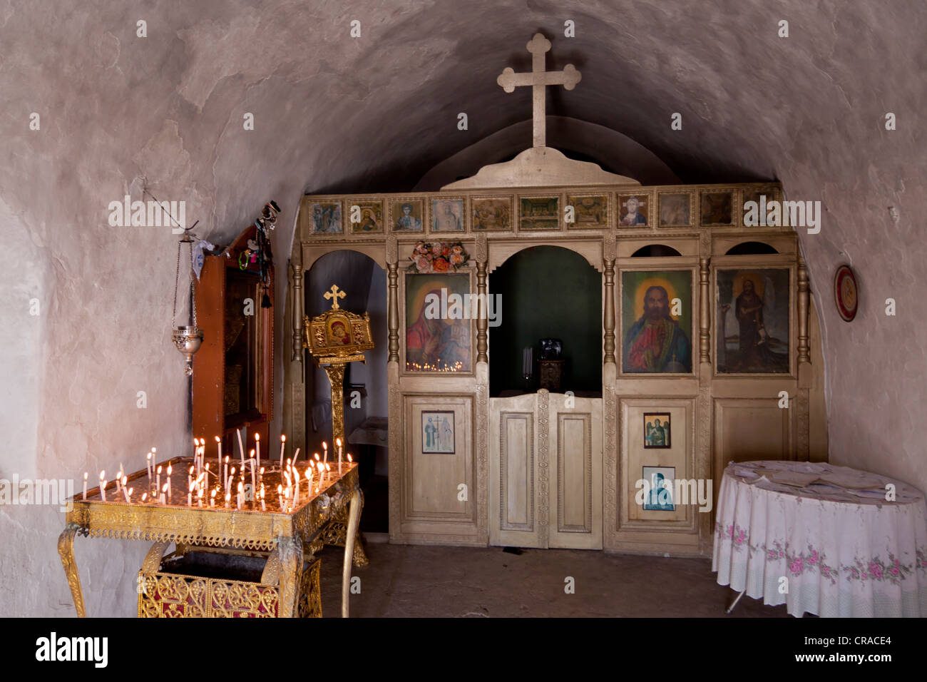 Small greek chapel interior hi-res stock photography and images - Alamy