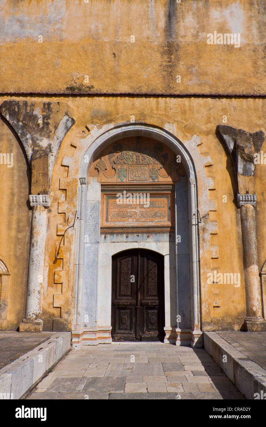 Entrance portal, Sultan Mustafa Mosque, Platia Arionos, historic centre ...