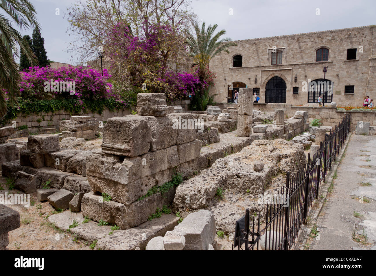 Temple of Aphrodite, city of Rhodes, Rhodos, Greece, Europe Stock Photo ...