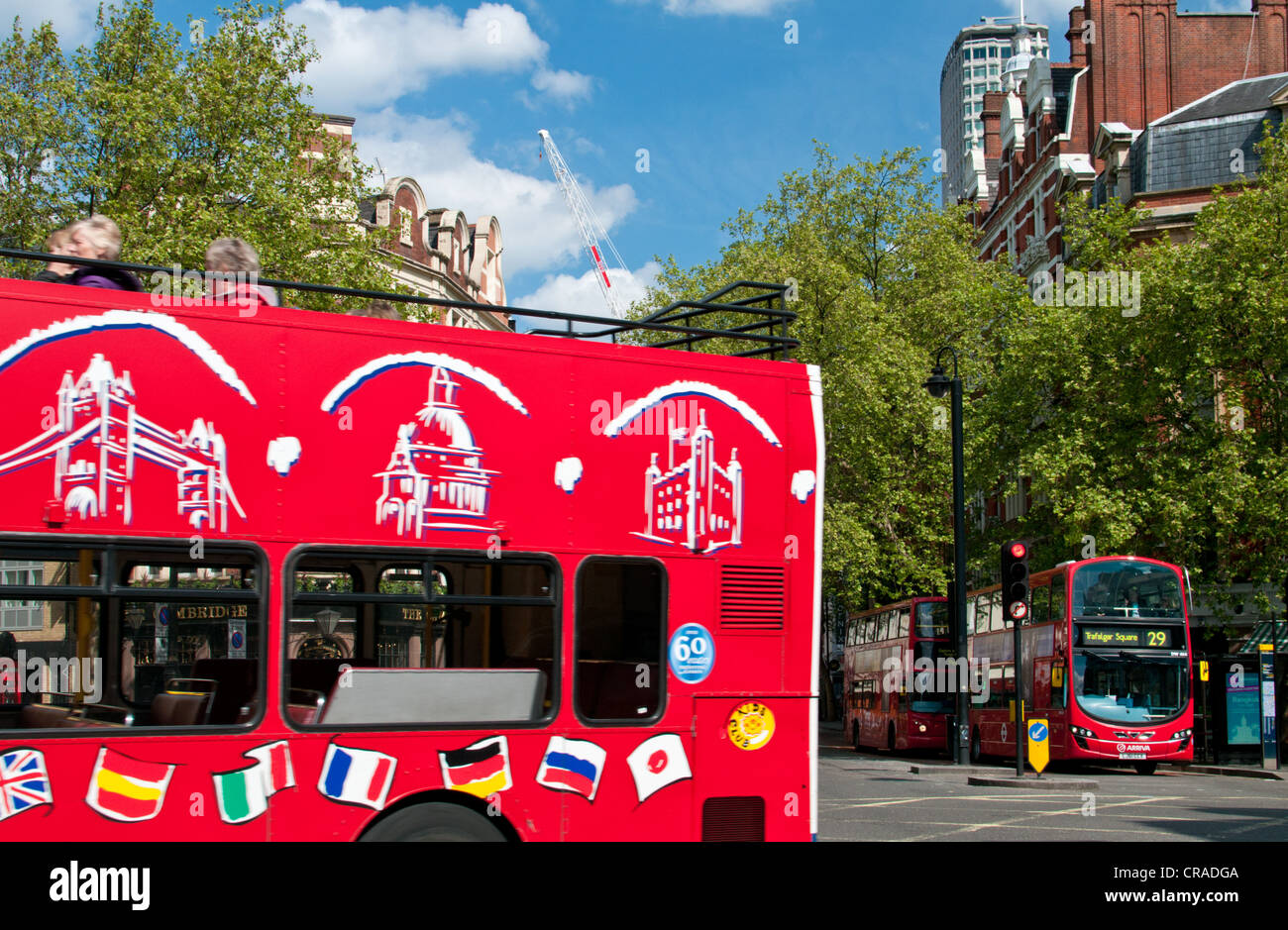 Open top double decker sightseeing bus hi-res stock photography and ...