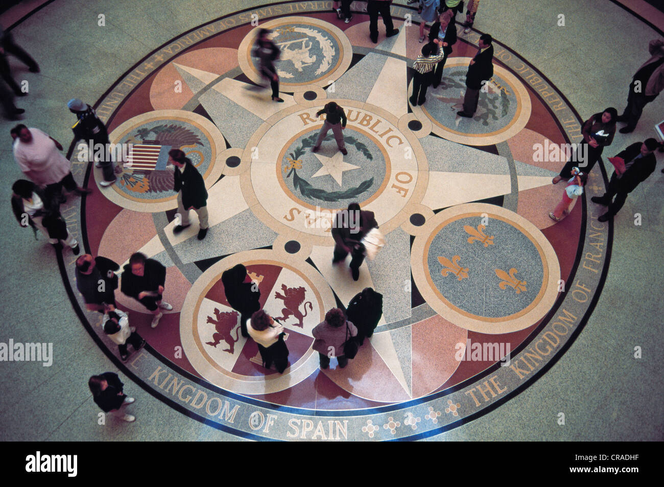 The interior of the Texas state capitol rotunda in Austin, Texas, USA ...