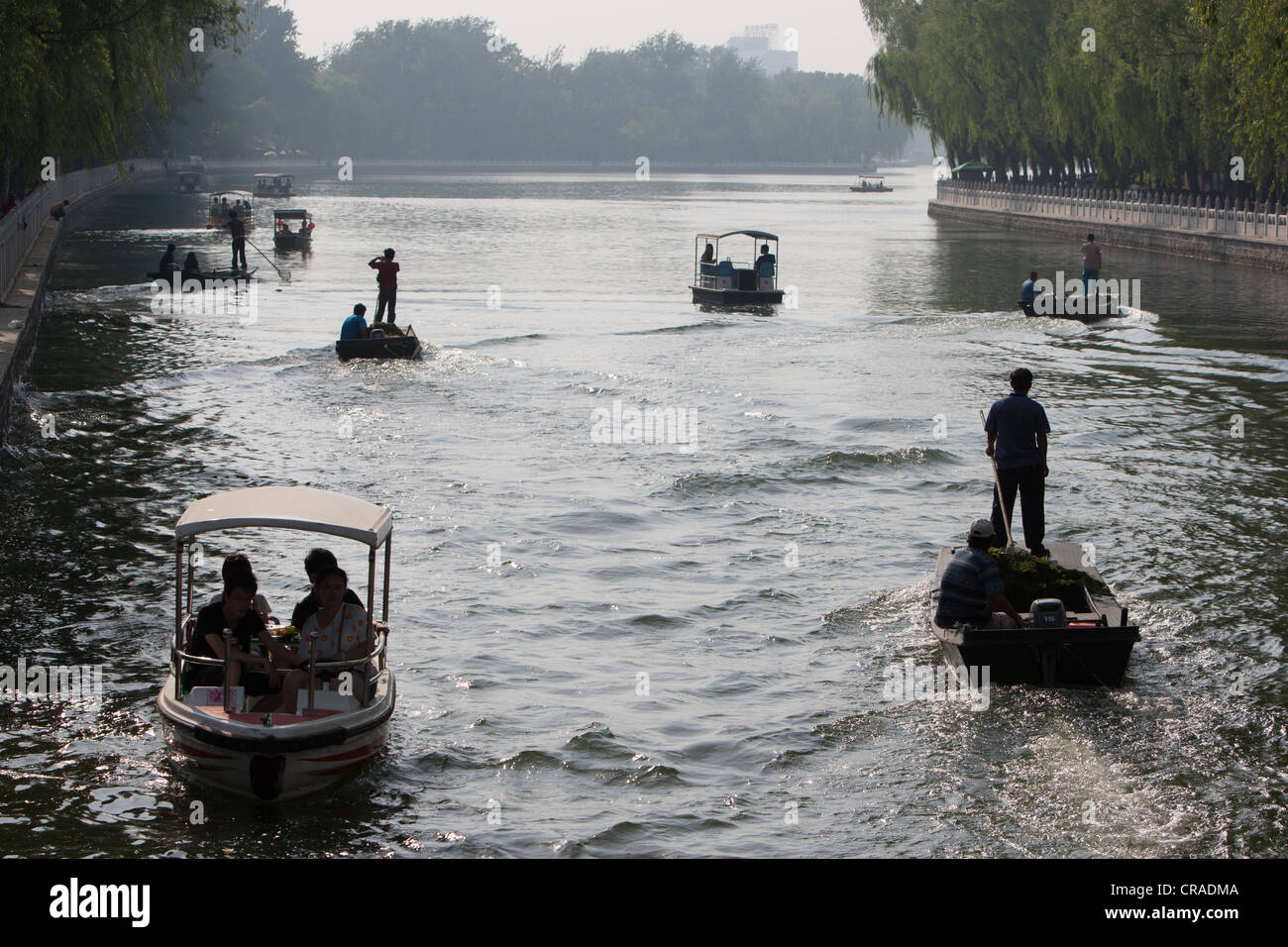 Boating on HouHai Lake, in Beijing, China Stock Photo - Alamy