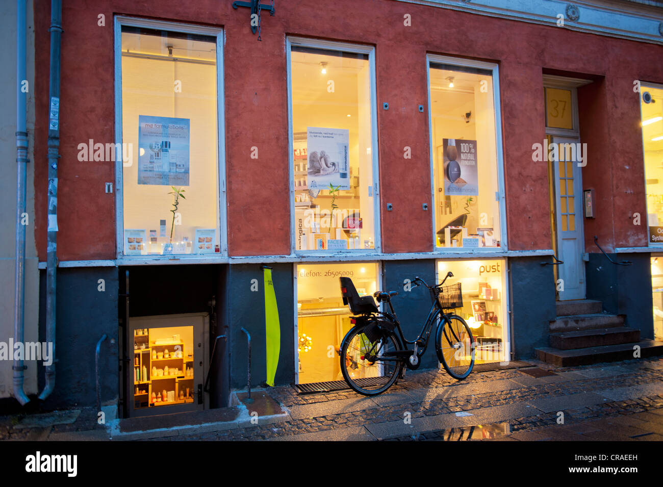Fashion shop in Copenhagen Denmark taken in the night time Stock Photo ...