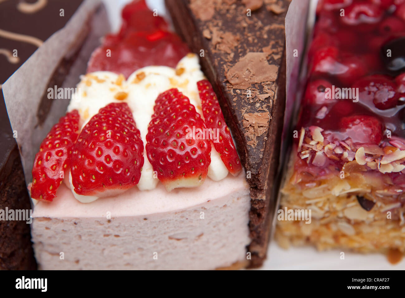 Slices of cake, close-up Stock Photo - Alamy
