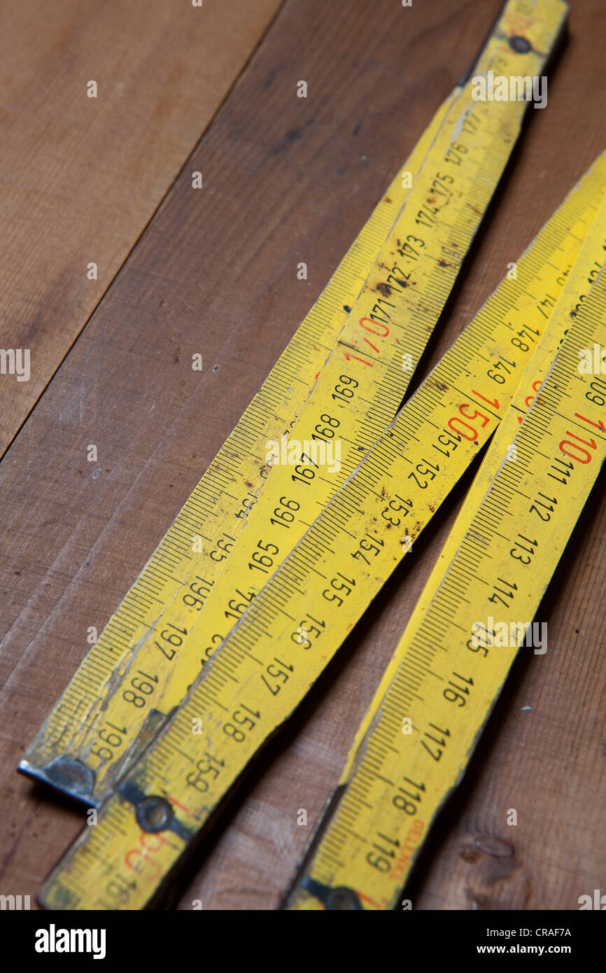 Tools wood folding rule hi-res stock photography and images - Alamy